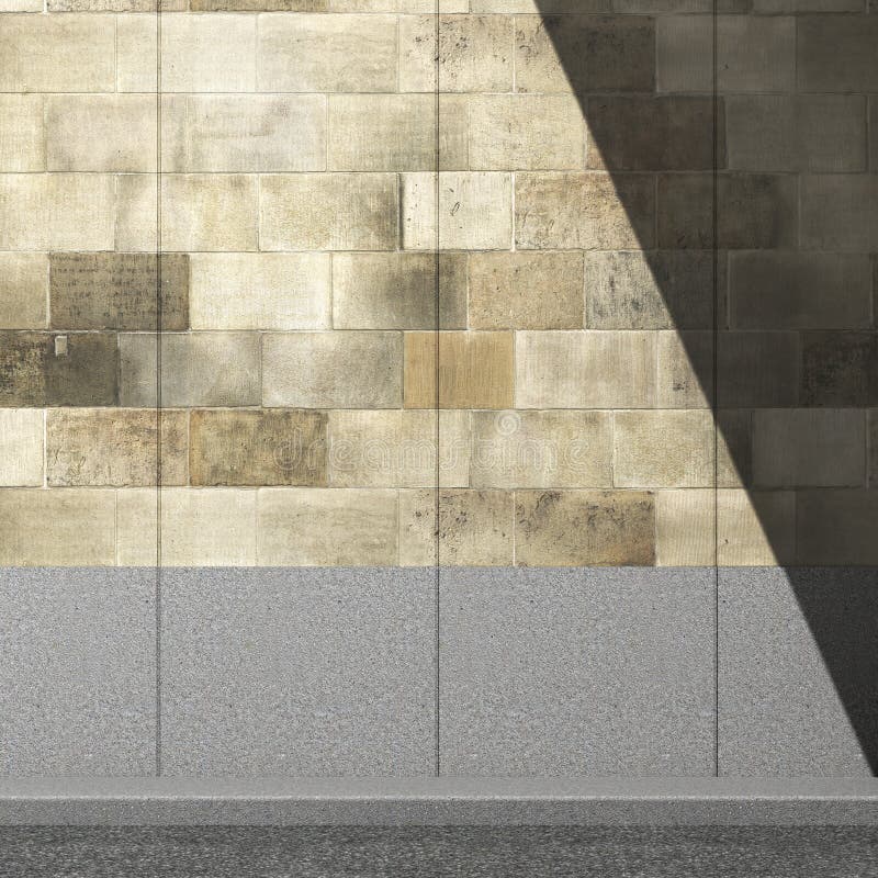 Picture of a Shadow on the Wall, Street, 3d Stock Illustration ...