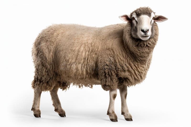 Sheep on White Background stock illustration. Illustration of regal ...
