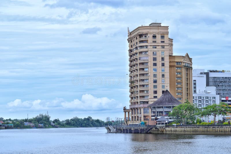 This Picture Show the High Building, Infront the River Stock Photo ...