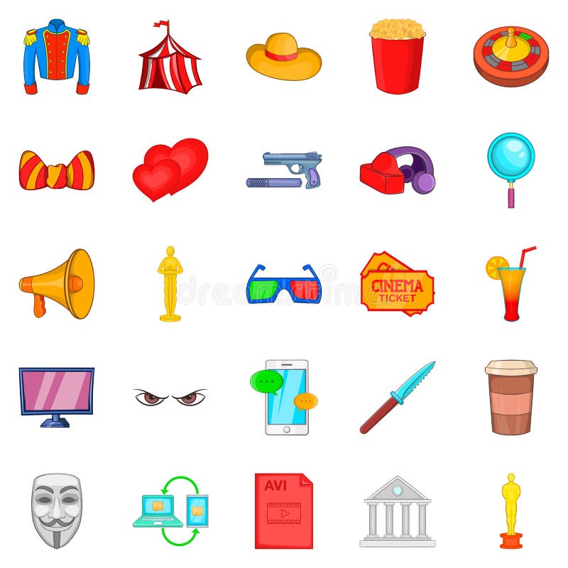 Mummer Icons Set Cartoon Style Stock Illustrations – 6 Mummer Icons Set ...