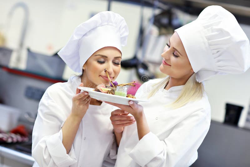 Busy Chefs at Work in the Restaurant Kitchen Stock Image - Image of ...