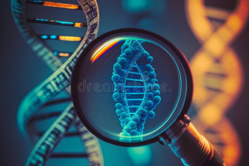 Picture Showing the Human DNA Helix Structure in Body Liquid Stock ...