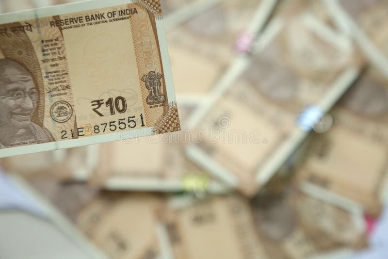 Picture of Showing 10 Rupee Note Stock Photo - Image of euro, account ...