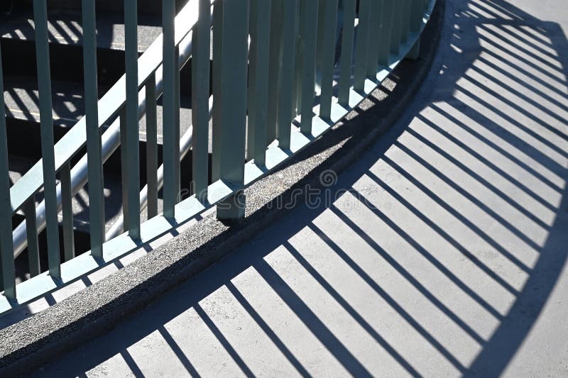 The Special Shadows of the Railing Stock Image - Image of beautiful ...