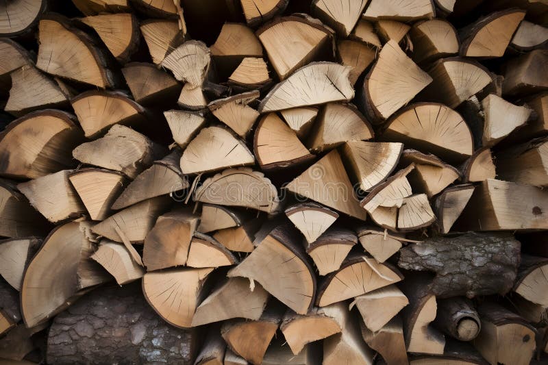 Stack of Wood. Massive Stack of Wood that Fills the Entire Frame. the ...