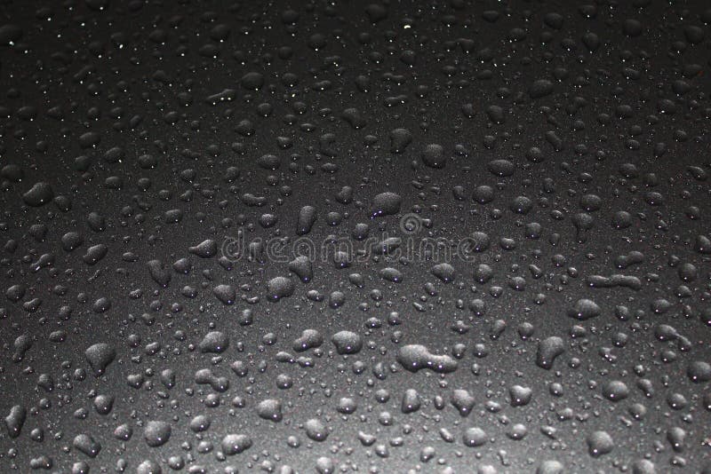 Raindrops on a Grey Surface Stock Photo - Image of water, rain: 143078482