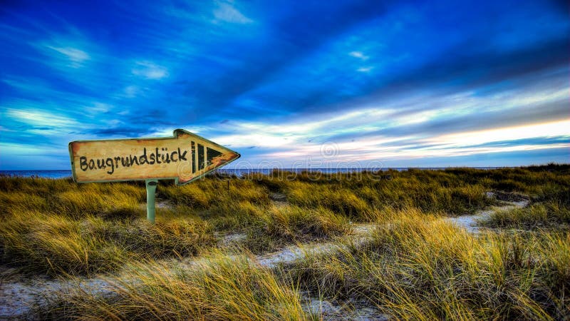 Signposts the Direct Way To Building Plot Stock Photo - Image of vacant ...