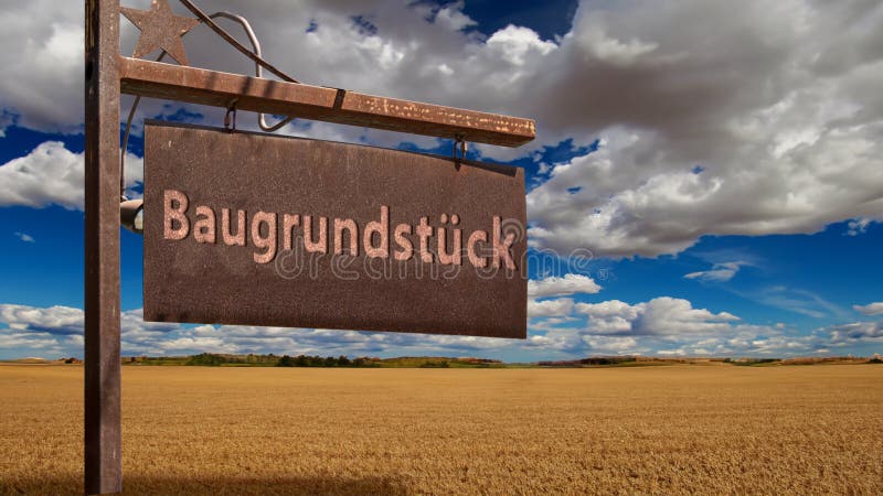 Signposts the Direct Way To Building Plot Stock Image - Image of ...
