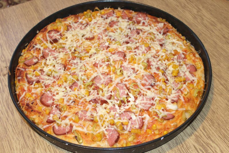 Pizza from Bulgaria stock image. Image of supreme, meat - 99891127