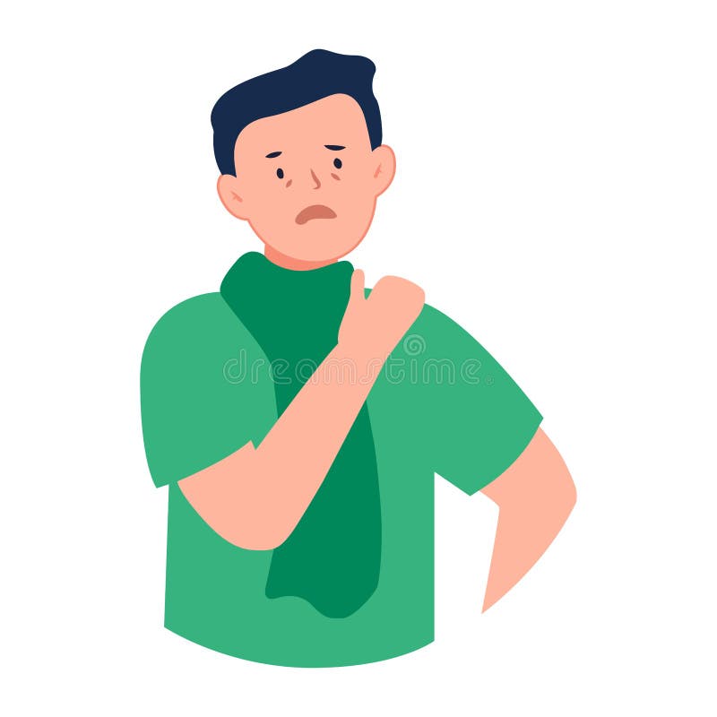 Picture of Sick Girl on a White Background. Virus. Vector Illustration ...