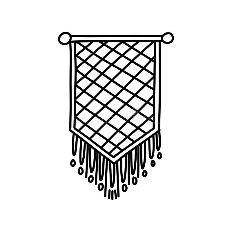 Picture of Simple Macrame Home Decoration Stock Vector - Illustration ...