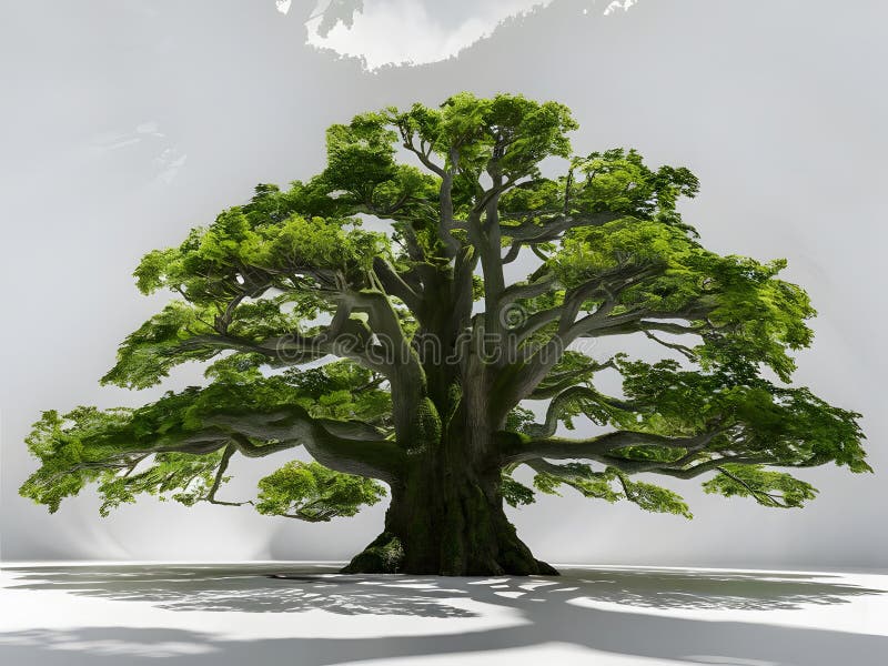 Picture of a Single Large Tree it Has a Strong Trunk and a Canopy of ...