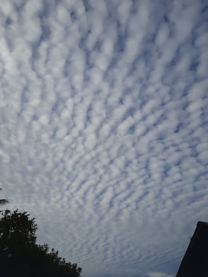 A Picture Sky in Afternoon with White Clouds Stock Image - Image of ...