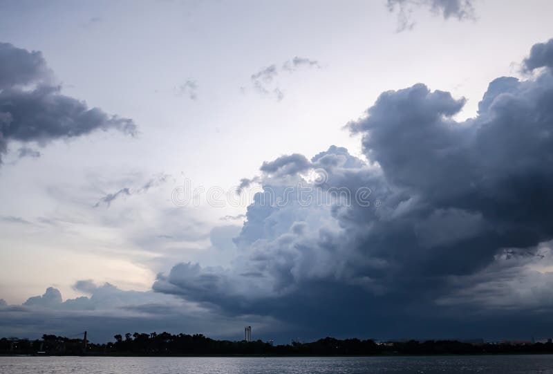 The Picture of the Sky with Dark Clouds According To the Natural ...