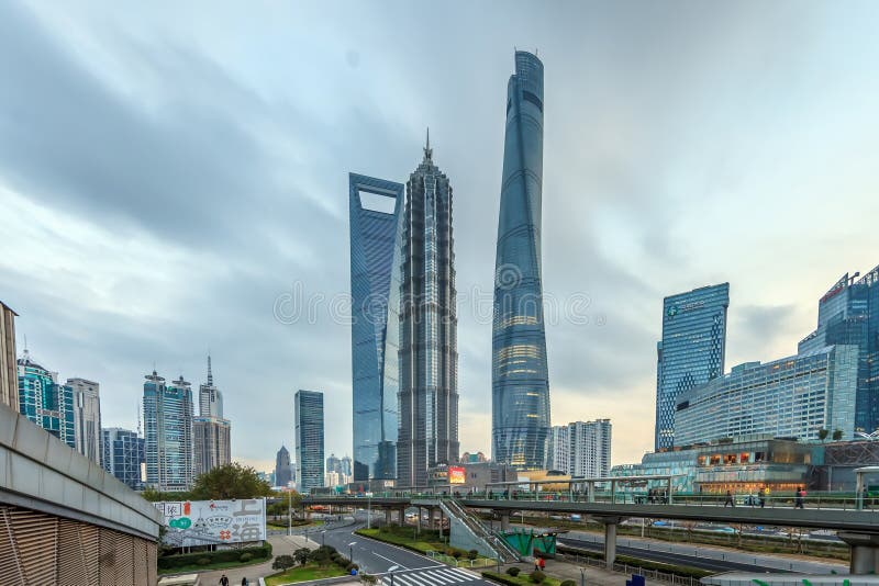 Picture of the Skyline of Shanghai S Pudong District Editorial Stock ...