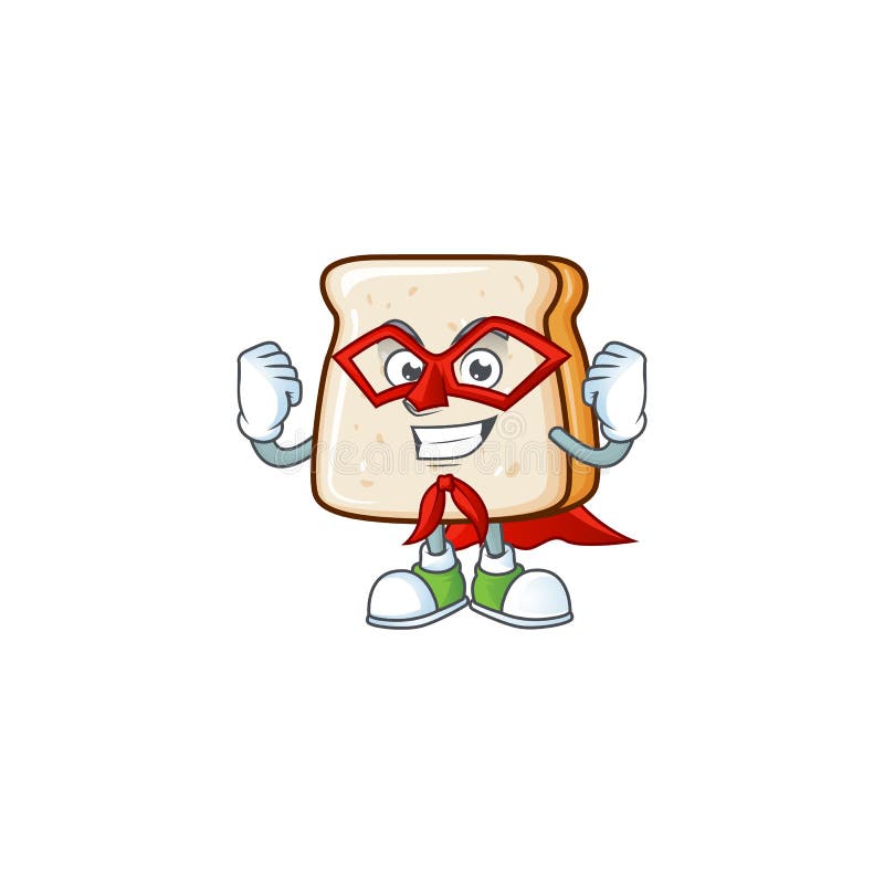 A Picture of Slice of Bread Dressed As a Super Hero Cartoon Character ...