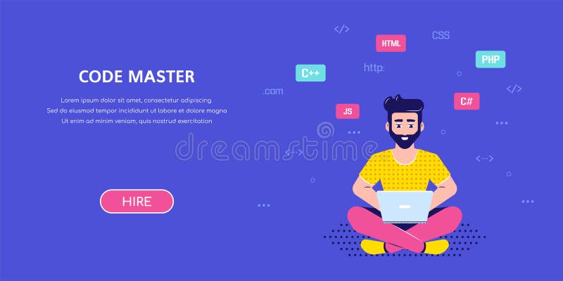 Programmer stock vector. Illustration of development - 63585838