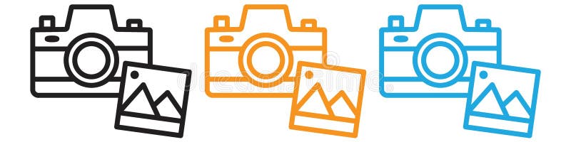 Picture Snapshot Vector Logo Set Collection for Web App Ui Stock Vector ...