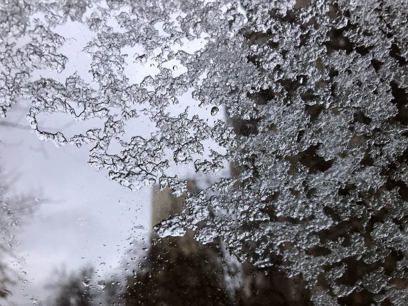 Picture of snow on glass stock photo. Image of glass - 105545954