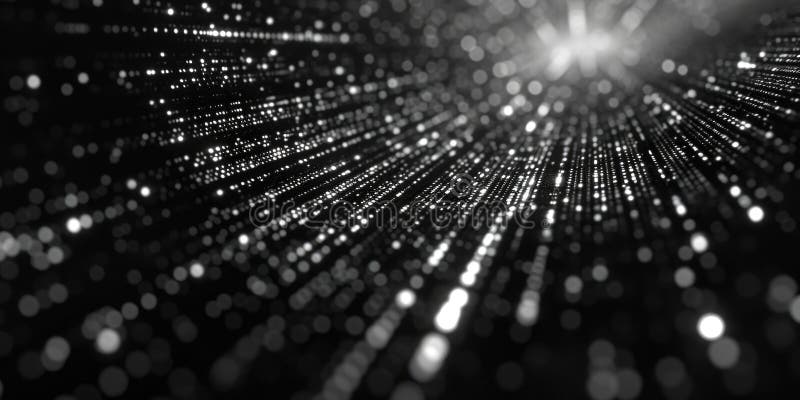 A Picture of Some Lights in Black and White Stock Photo - Image of ...