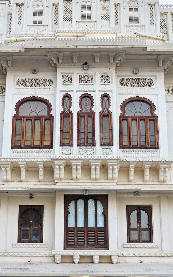 Udaipur Palace Showing the Unique Architecture Stock Image - Image of ...