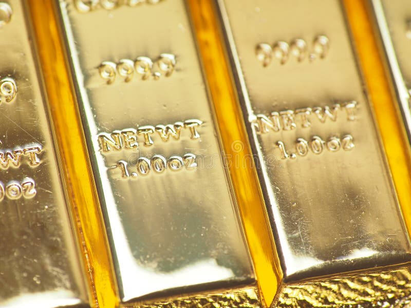 A Stack of Pure Gold Bars in Gold Dust on a Black Background. the ...