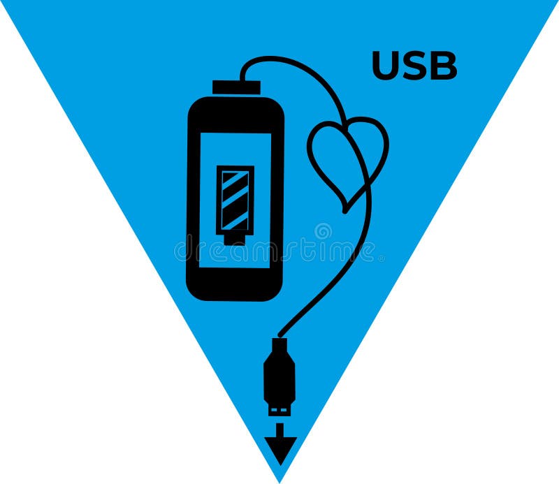 Picture for the Sticker Next To the USB Port Stock Illustration ...