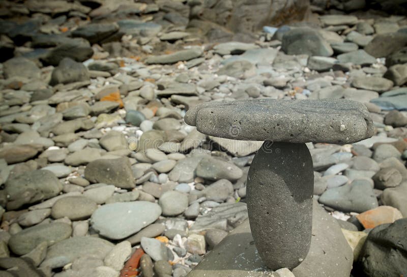 The Picture of a Stone Placed Together with the Natural Balance Stock ...