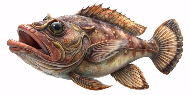 A Dangerous Stonefish with Aggressive Posture and Spines Stock Image ...