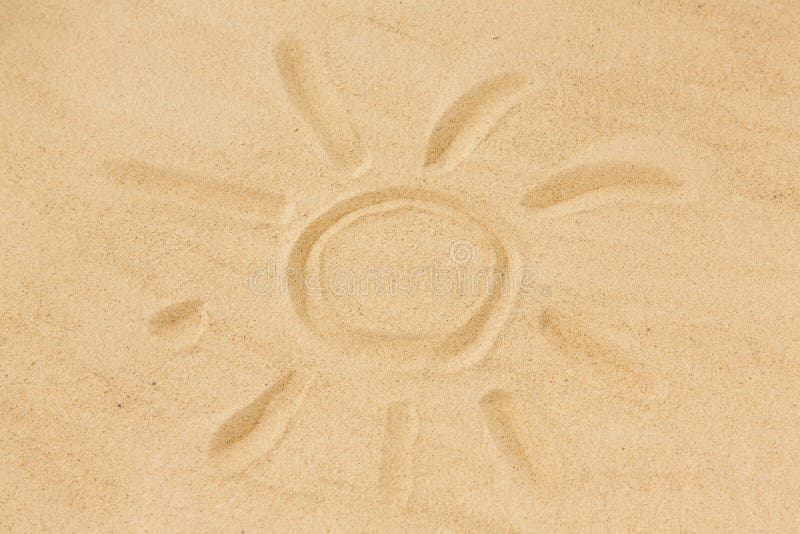 Picture of Sun in Sand on Summer Beach Stock Image - Image of vacation ...