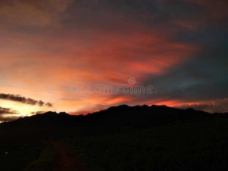 The Picture of Sunset at the East Java Stock Image - Image of sunrise ...