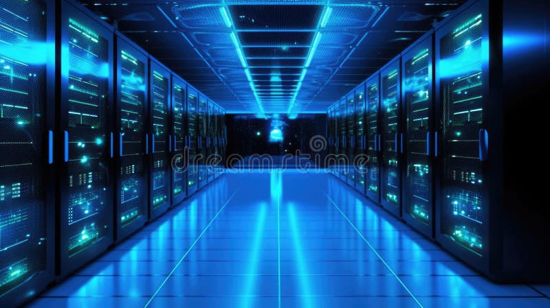 Picture of Supercomputer Big Server, Technology in Modern Globalization ...
