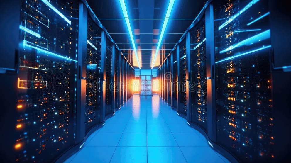 Picture of Supercomputer Big Server, Technology in Modern Globalization ...