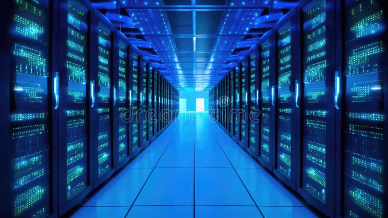 Picture of Supercomputer Big Server, Technology in Modern Globalization ...