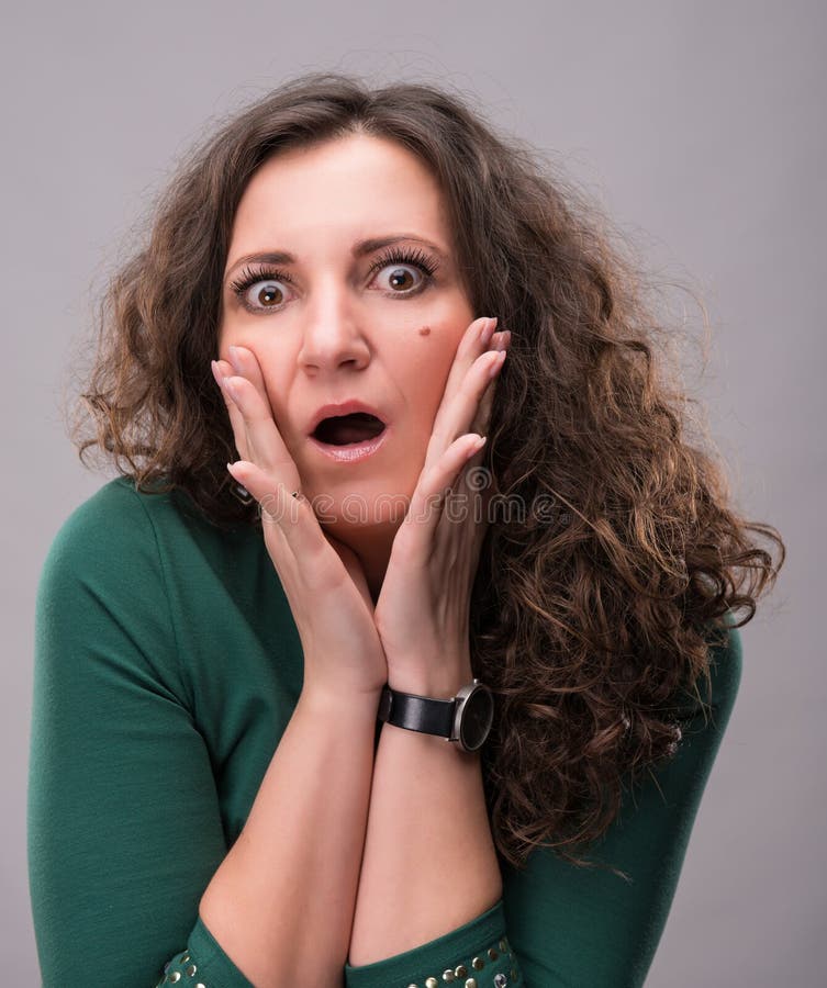 Picture of surprised woman stock photo. Image of bright - 38022944