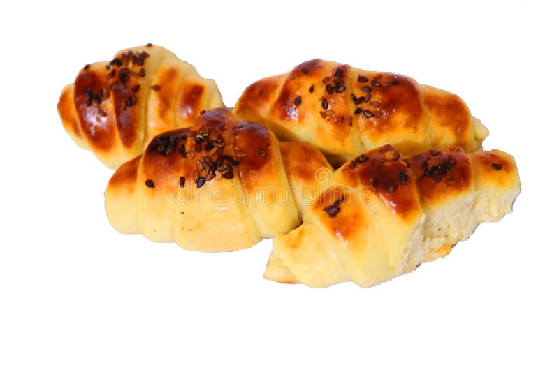 Picture of Swiss Roll Bread with a White Background Stock Image - Image ...