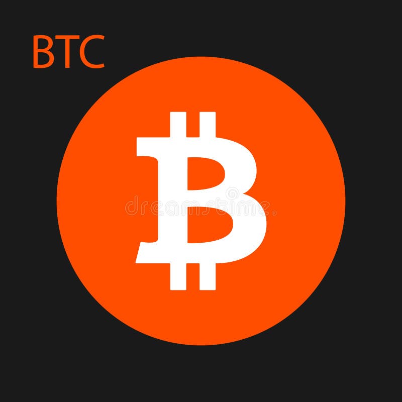 The symbol of bitcoin stock vector. Illustration of business - 129664323