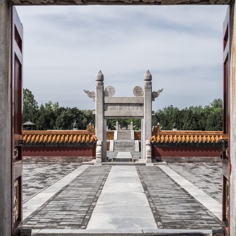 The Temple of Earth in Beijing Stock Photo - Image of color, city ...
