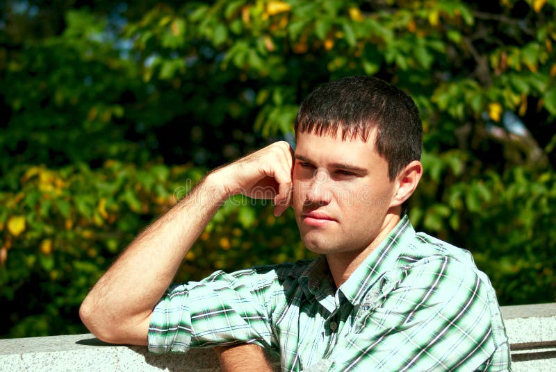 Picture of a thinking man stock image. Image of hopelessness - 11255097