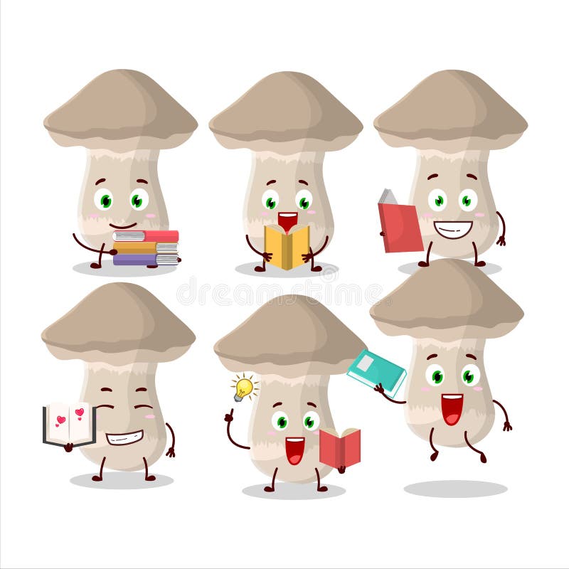 A Picture of Toadstool Cartoon Character Concept Reading an Amusing ...