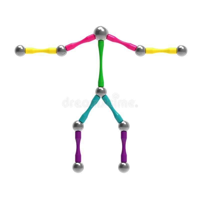 Picture of Toy Man. Magnetic Toy. 3D Rendering. Stock Illustration ...