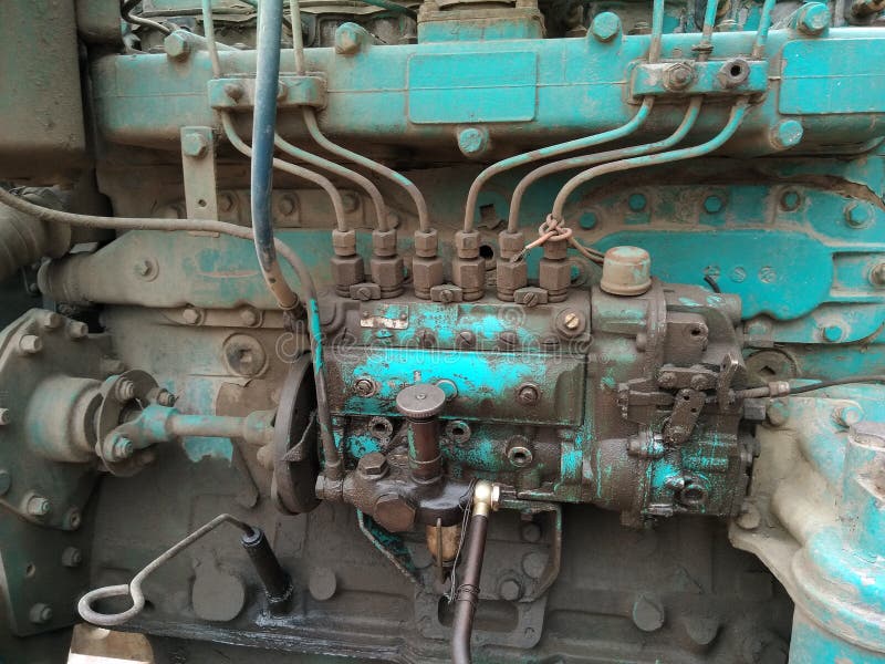 A Picture of Tractor Engine , Stock Photo - Image of engine, field ...