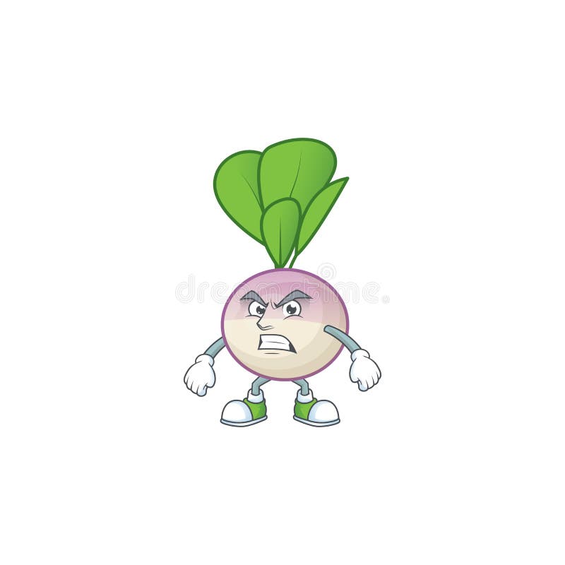 Picture of Turnip Cartoon Character with Angry Face Stock Vector ...