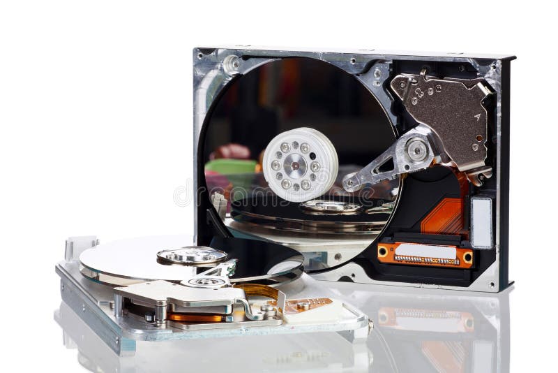 Picture of Two Opened Hard Disk Drives Stock Image - Image of view ...