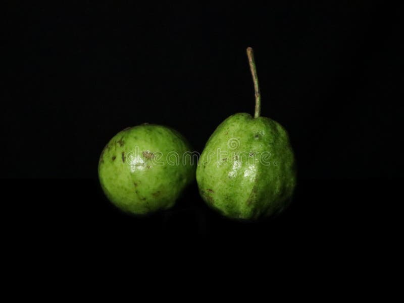 Picture of Two Unripe Guavas. Stock Image - Image of produce, guavas ...