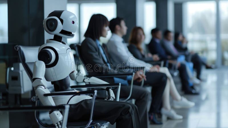 The Unemployed Robot is Sitting for the Appointment of the Job ...