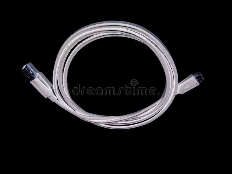 A Picture of Usb Cable with Dark Surface , Stock Image - Image of ...