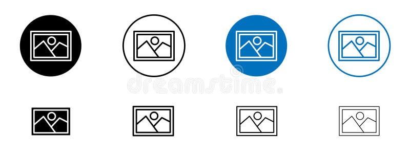 Picture vecor icon set stock vector. Illustration of button - 340390565