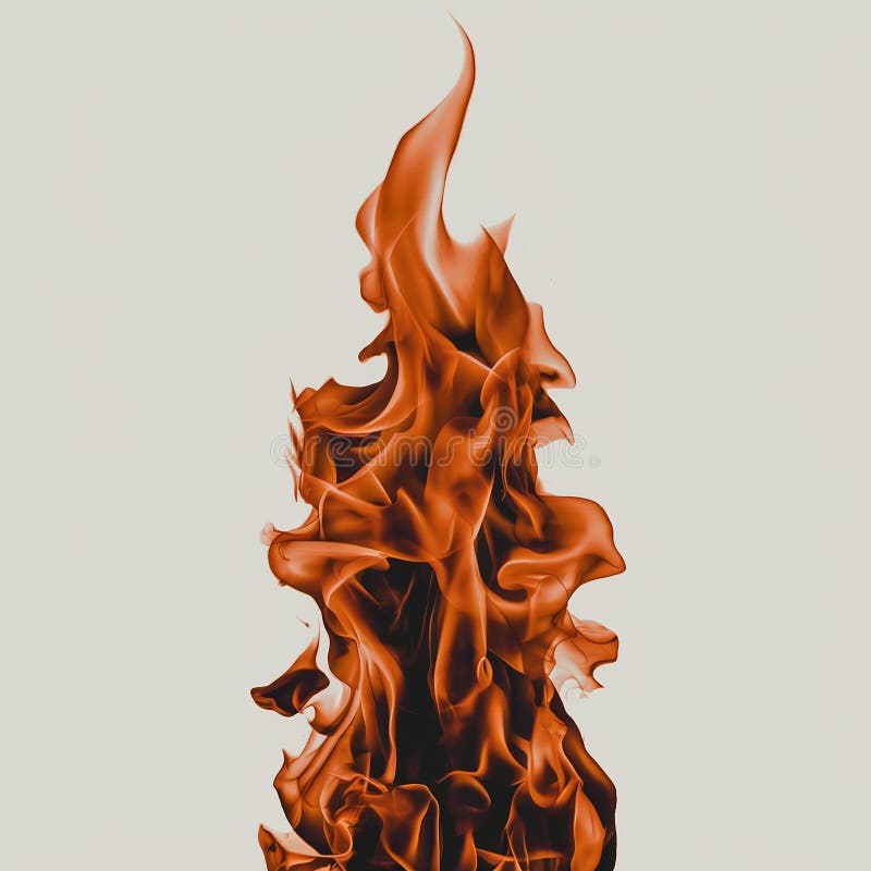 Picture of a Vibrant and Dynamic Flame Rising Vertically with Heavy ...