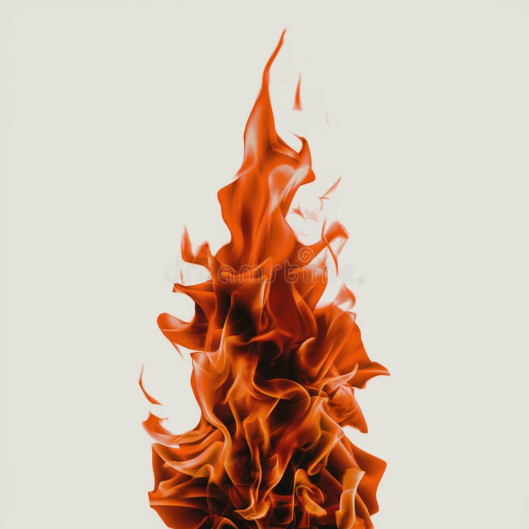 Picture of a Vibrant and Dynamic Flame Rising Vertically with Heavy ...
